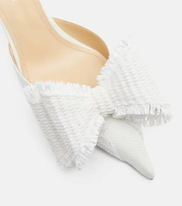 Mach & Mach Le Cadeau 65 Raffia Slingback Pumps