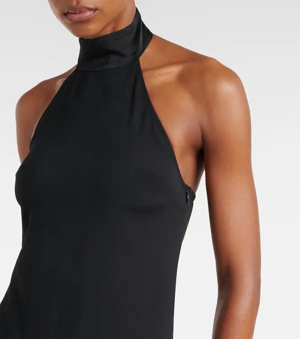 TALLER MARMO Berlin Maxi Dress With Fringed Hem - Black