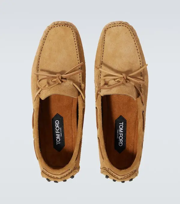 TOM FORD Suede Driving Shoes - Beige