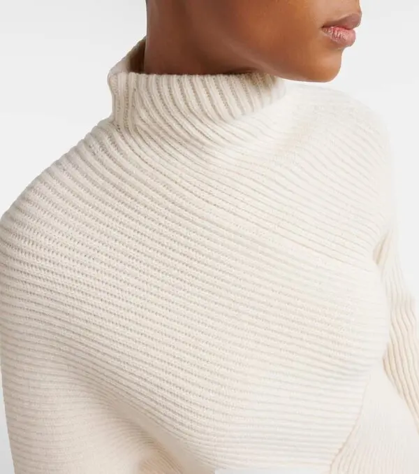 Alaïa Asymmetric Wool And Cashmere Sweater