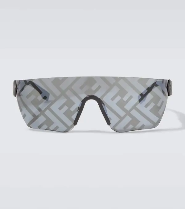 Fendi Ff Squared Shield Sunglasses - Black
