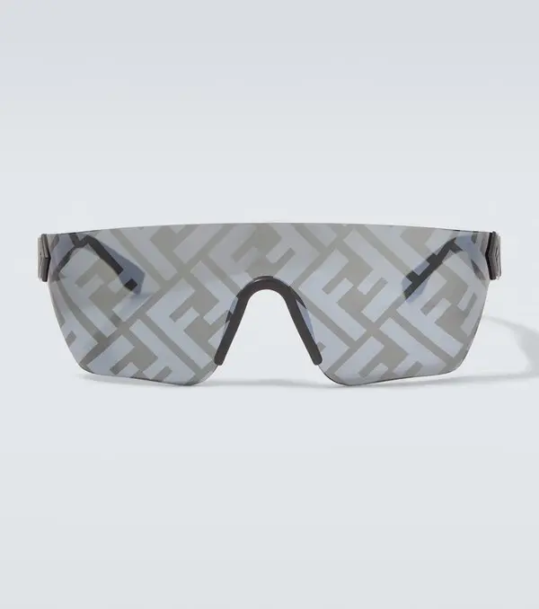 Fendi Ff Squared Shield Sunglasses - Black