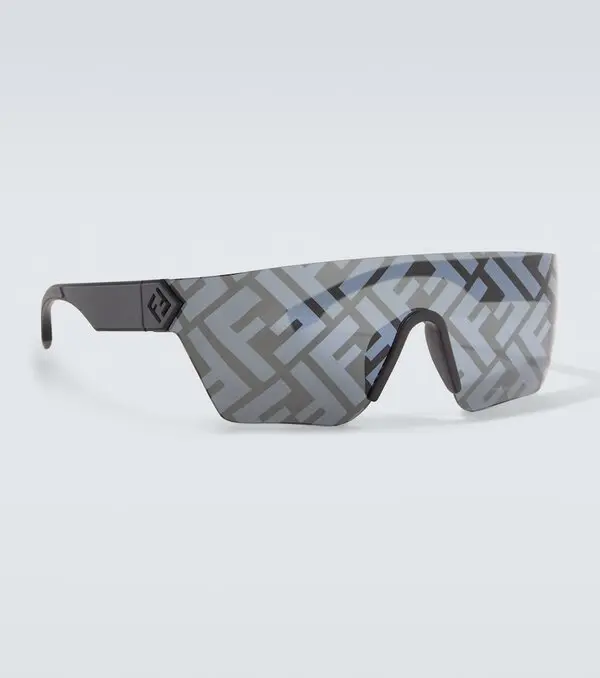 Fendi Ff Squared Shield Sunglasses - Black