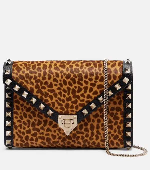 Valentino Garavani Rockstud Crossbody Bag - Brown