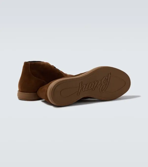 Brioni Journey Suede Desert Boots - Brown