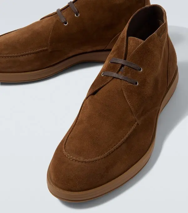 Brioni Suede Desert Boots - Brown