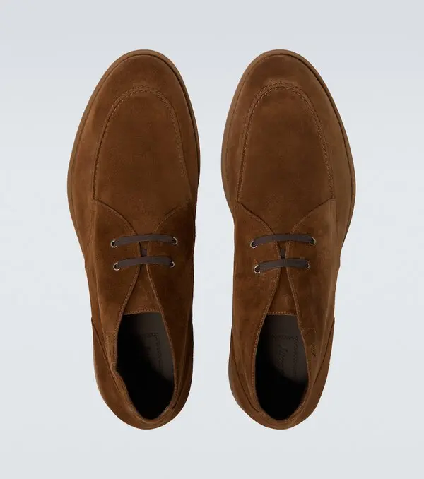 Brioni Suede Desert Boots - Brown
