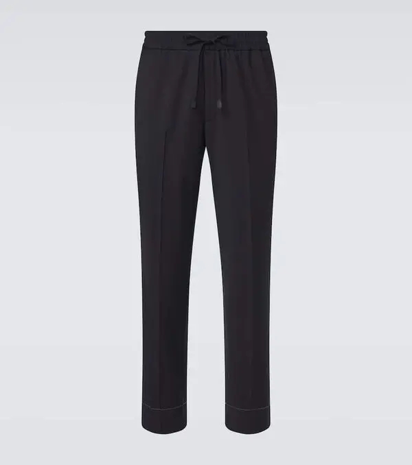 Brioni Asolo Wool Straight Pants