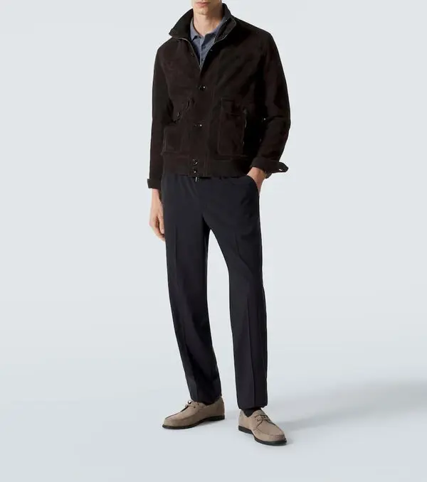 Brioni Asolo Wool Straight Pants