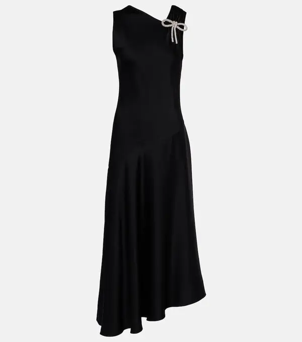 JIL SANDER Embellished Midi Dress - Black