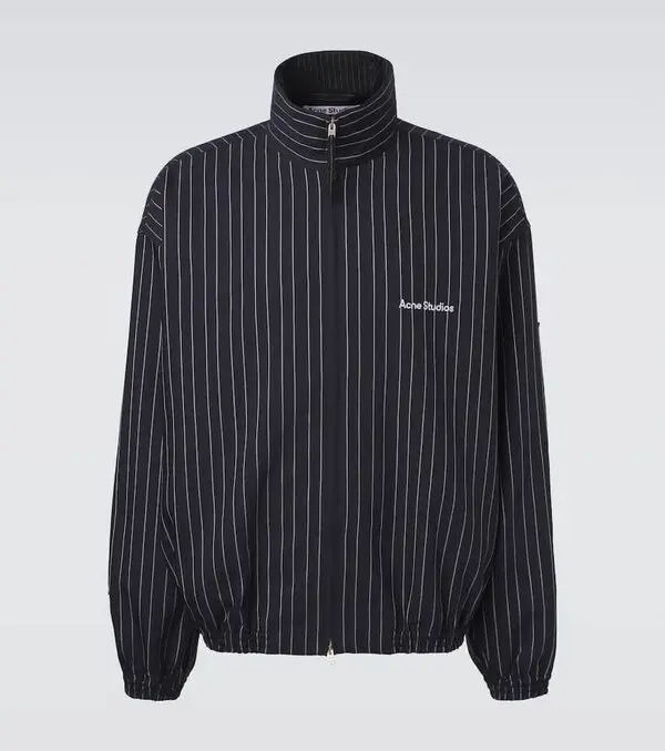 Acne Studios Pinstripe Wool-blend Jacket - Blue