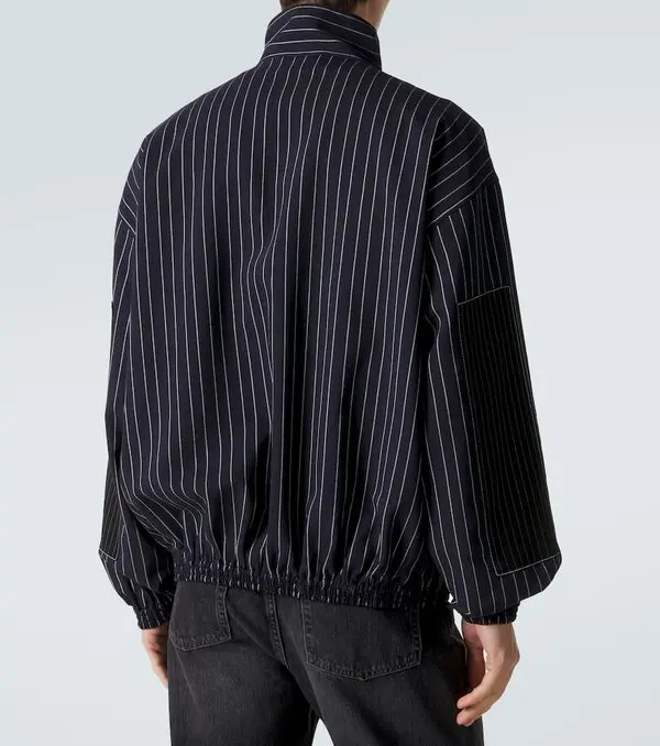 Acne Studios Pinstripe Wool-blend Jacket - Blue
