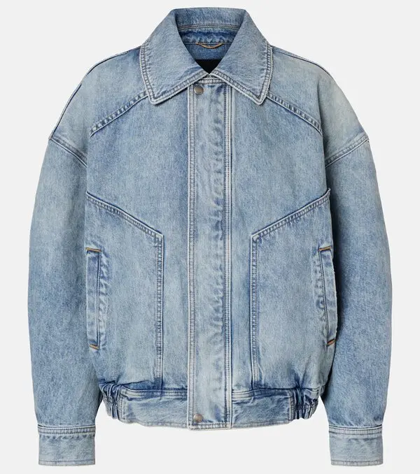 Saint Laurent Denim Blouson Jacket - Blue
