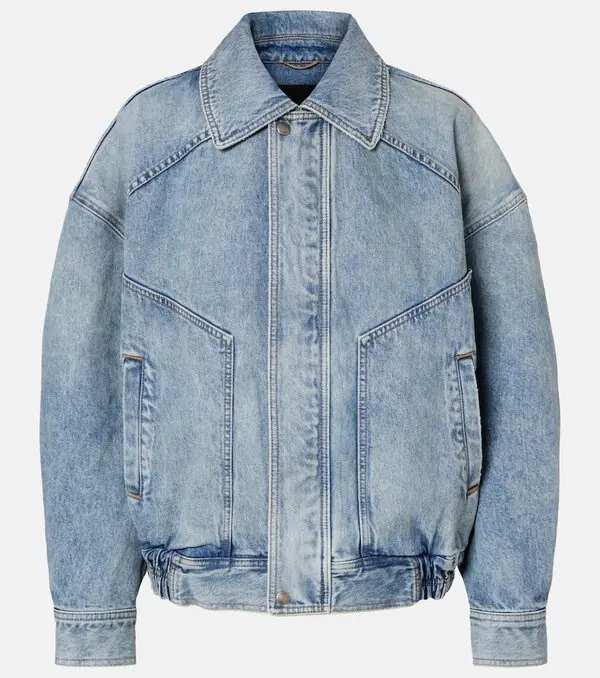 Saint Laurent Denim Blouson Jacket - Blue