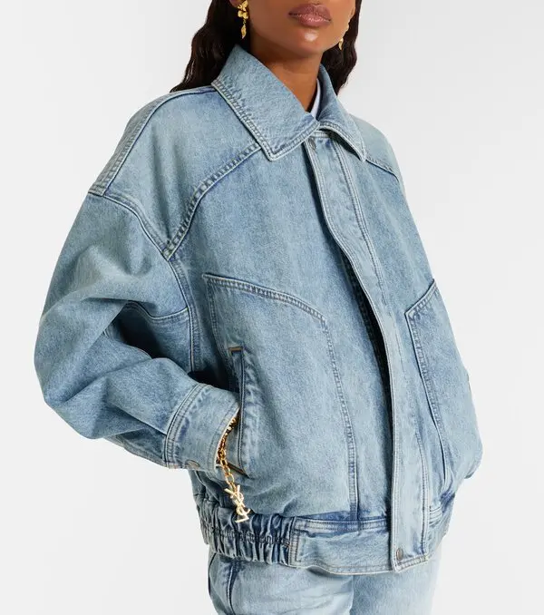 Saint Laurent Denim Blouson Jacket - Blue