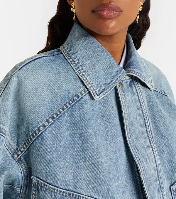 Saint Laurent Denim Blouson Jacket - Blue