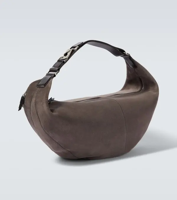 LEMAIRE Belted Suede Shoulder Bag