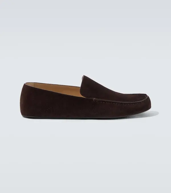 THE ROW Suede Loafers