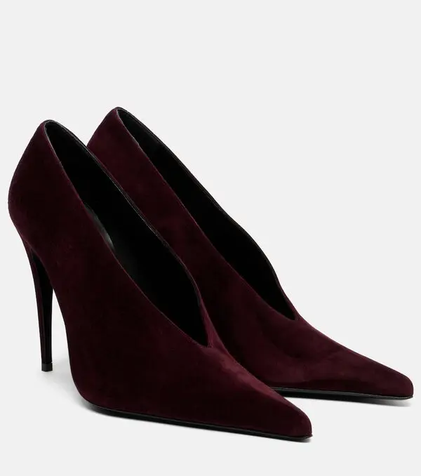 Magda Butrym Suede Pumps - Burgundy
