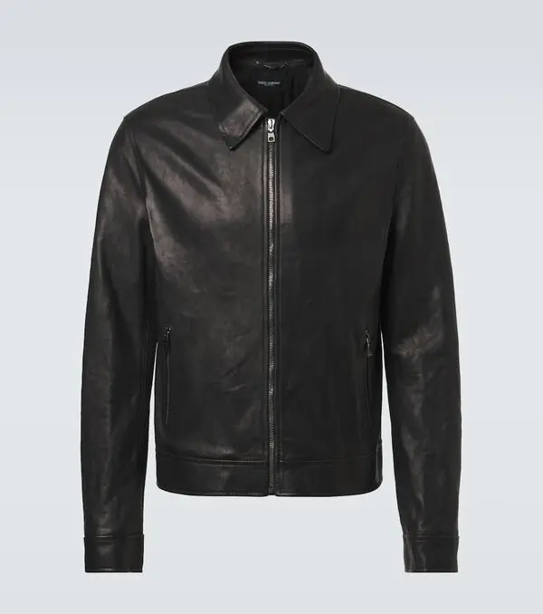 Dolce & Gabbana Leather Blouson Jacket
