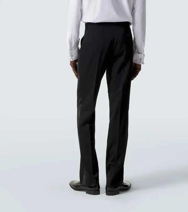 Burberry Wool Grain De Poudre Tuxedo Pants