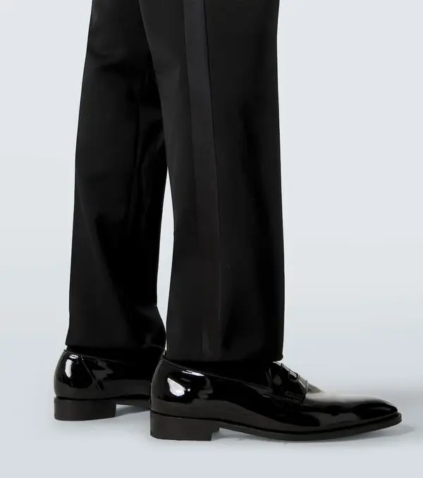 Burberry Wool Grain De Poudre Tuxedo Pants