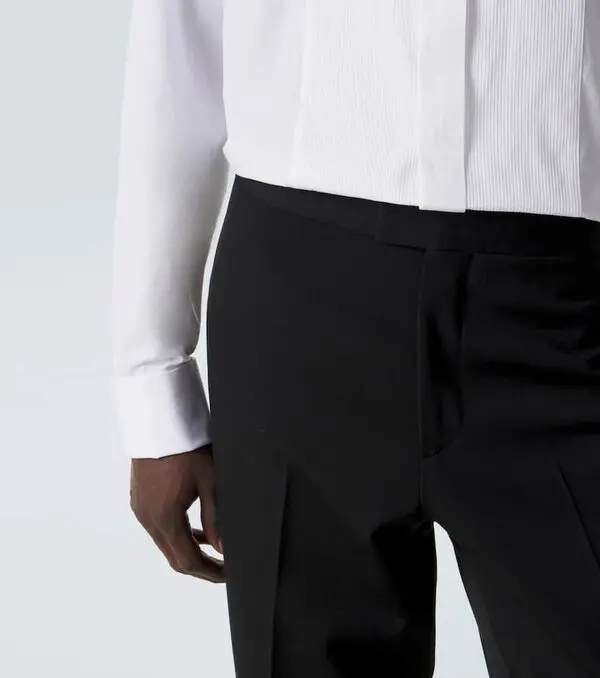 Burberry Wool Grain De Poudre Tuxedo Pants