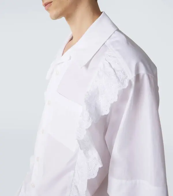 Simone Rocha Ruffled Cotton Poplin Shirt