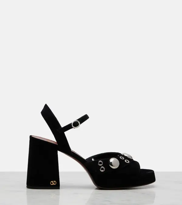 Valentino Garavani Embellished Leather Sandals