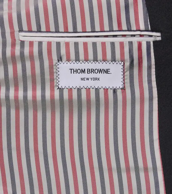 Thom Browne Embroidered Cashmere Zibeline Blazer