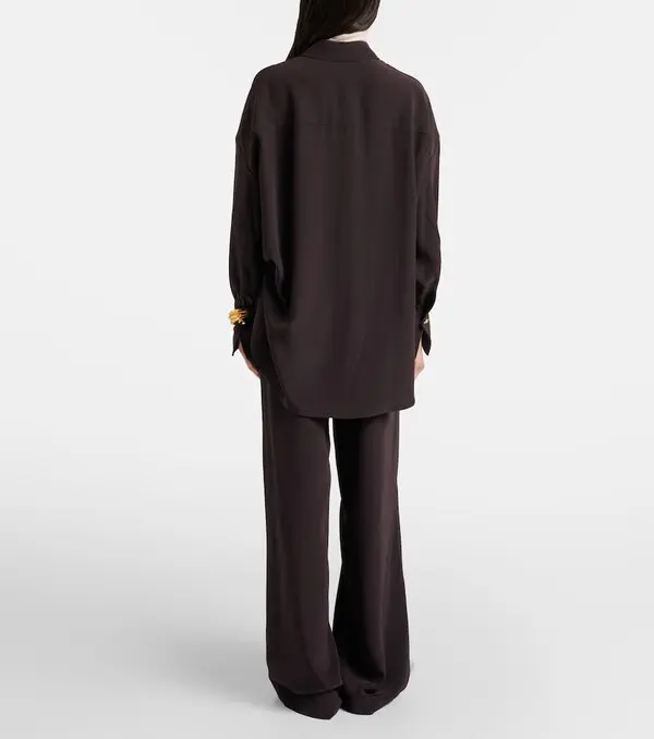JOSEPH Nour Wide-leg Pants - Brown