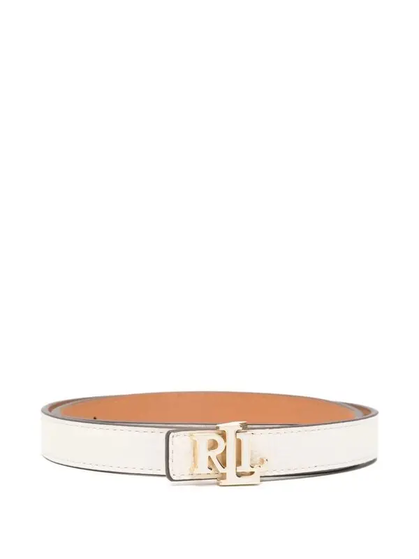 Ralph Lauren Skinny Leather Belt 20 - White