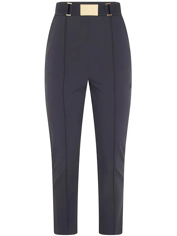 Elisabetta Franchi Belted Trousers - Black
