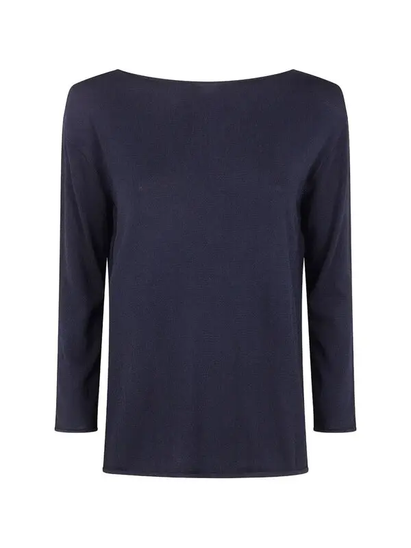 Liviana Conti Boat Neck Sweater - Black