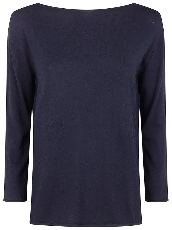Liviana Conti Boat Neck Sweater - Black