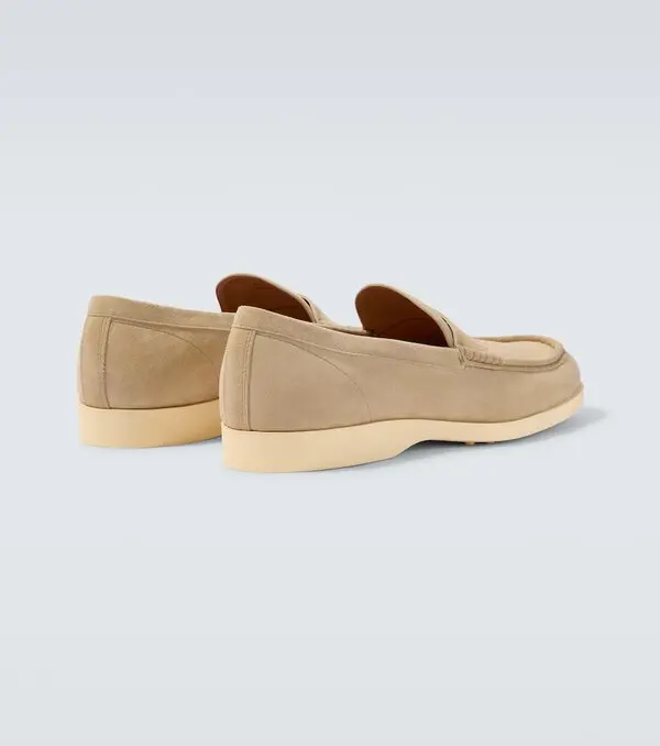 TOD'S Suede Penny Loafers - Beige