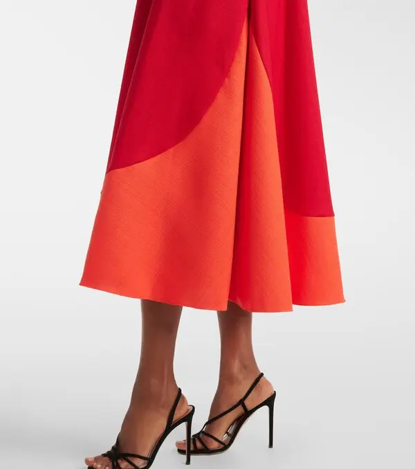 ROKSANDA Mire Colorblocked Midi Dress