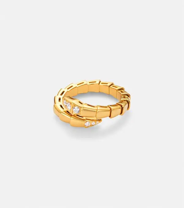 BVLGARI Serpenti Viper 18kt Ring With Diamonds - Gold