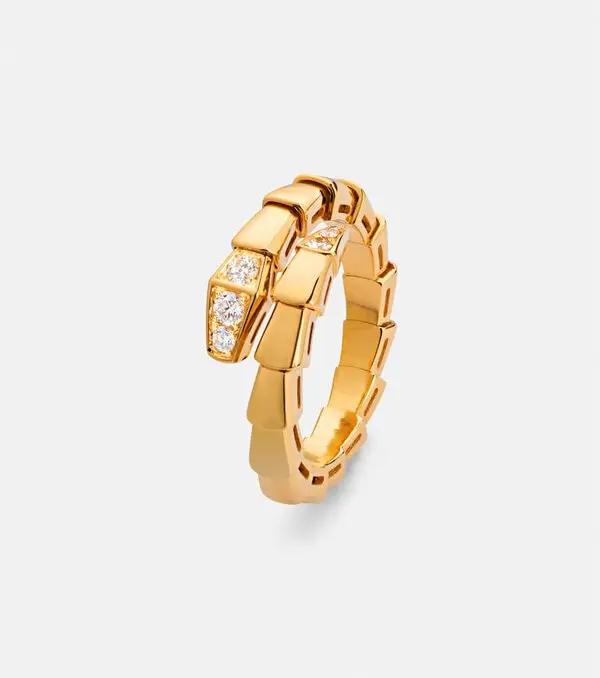BVLGARI Serpenti Viper 18kt And Diamond Ring - Gold