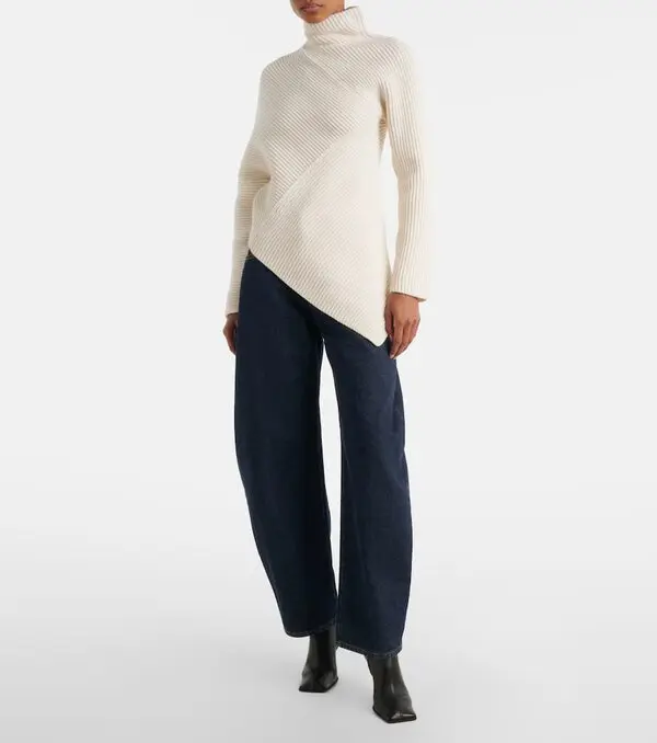 Alaïa Wool And Cashmere Asymmetric Sweater