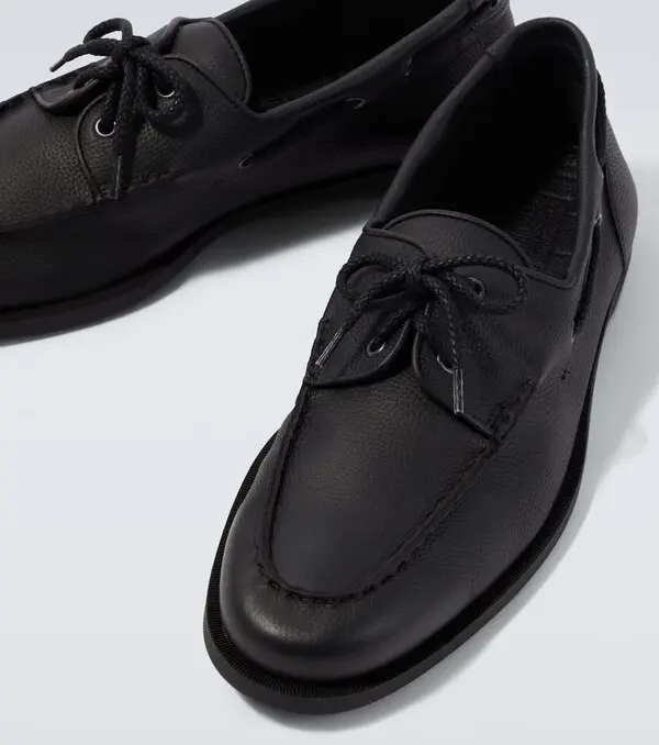 John Lobb Foil Leather Boat Shoes