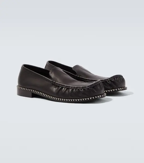 Dries Van Noten Leather Loafers With Round Toe
