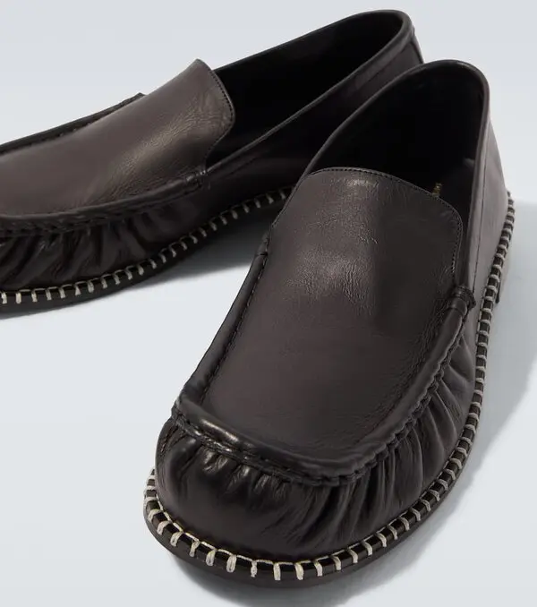 Dries Van Noten Leather Loafers With Round Toe