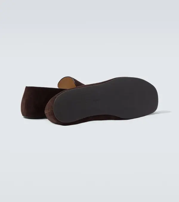 THE ROW Suede Loafers - Brown