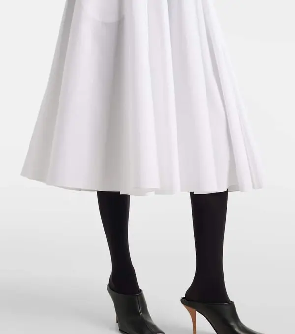 Alaïa Belted Cotton Midi Dress