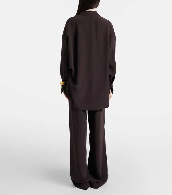 JOSEPH Nour Wide-leg Pants - Brown