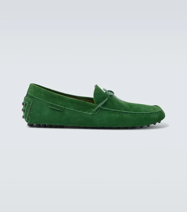 TOM FORD Suede Driving Shoes - Green