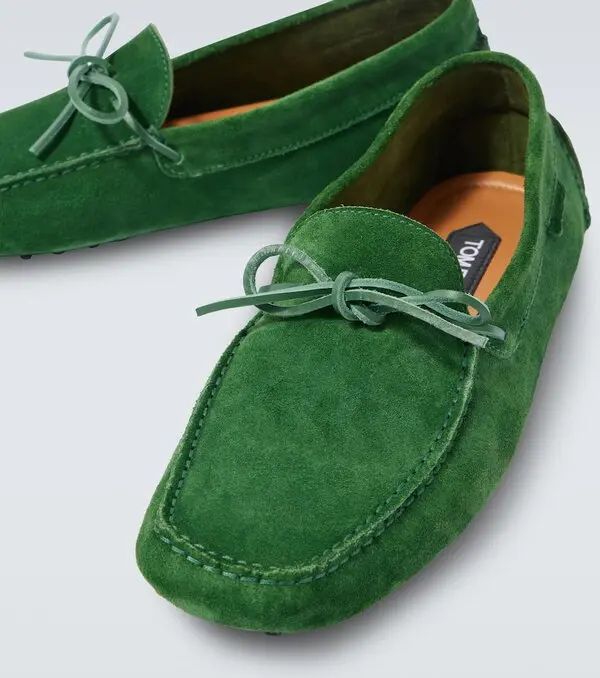 TOM FORD Suede Driving Shoes - Green
