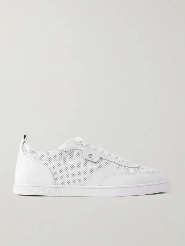 CHRISTIAN LOUBOUTIN Tutti Rui Perforated Leather Sneakers - White