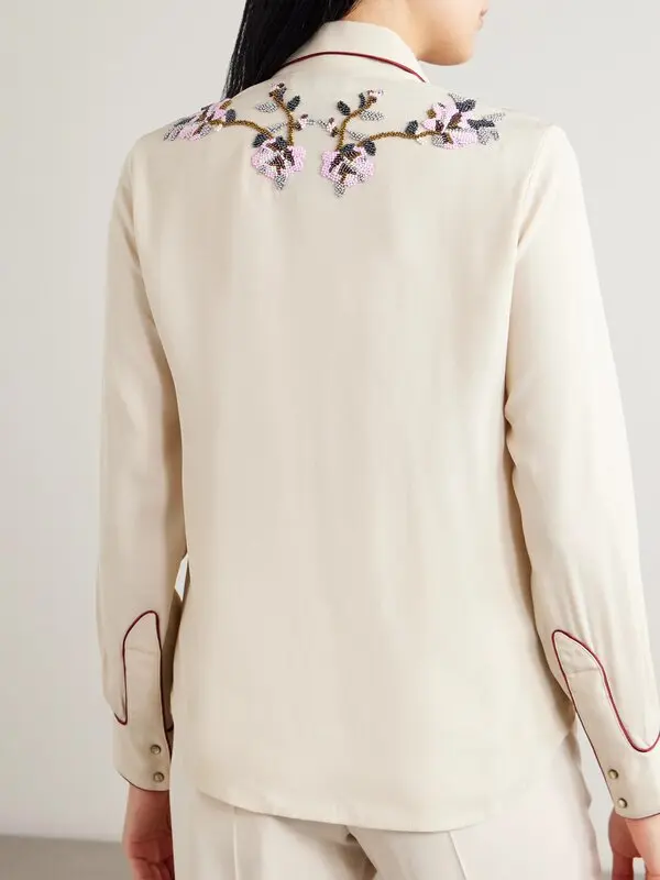 Isabel Marant Yzea Embellished Cady Shirt